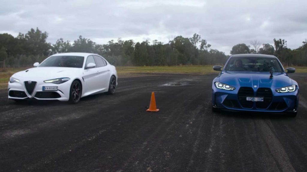 2021 BMW M3 Competition Drag Races Alfa Romeo Giulia Quadrifoglio ...